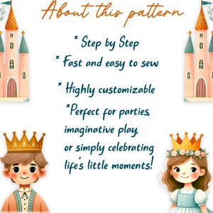 Fabric Crown Sewing Pattern PDF | Kids & Adult Sizes | Birthday Crown ...