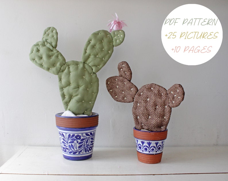 Cactus Decoration, PDF Sewing Directions, From Beginners Up, Shelf ...
