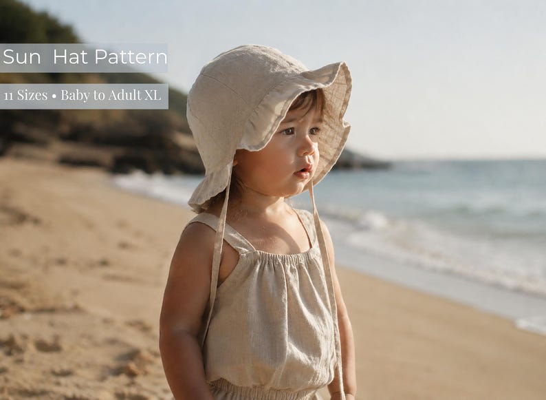 Baby Sun Hat Pattern – First Summer Hat DIY, Sweet Handmade Keepsake ...