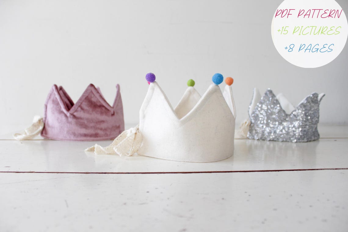 Fabric Crown PDF Pattern - Easy Sewing Tutorial, 3 Sizes - Etsy