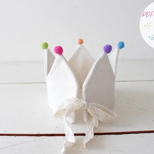 Fabric Crown Sewing Pattern PDF | Kids & Adult Sizes | Birthday Crown ...