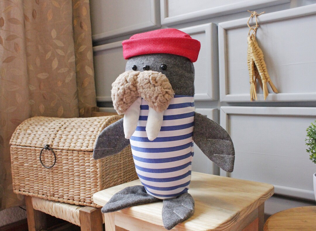 Sailor Walrus Soft Toy PDF Sewing Directions DIY Kid Gift - Etsy