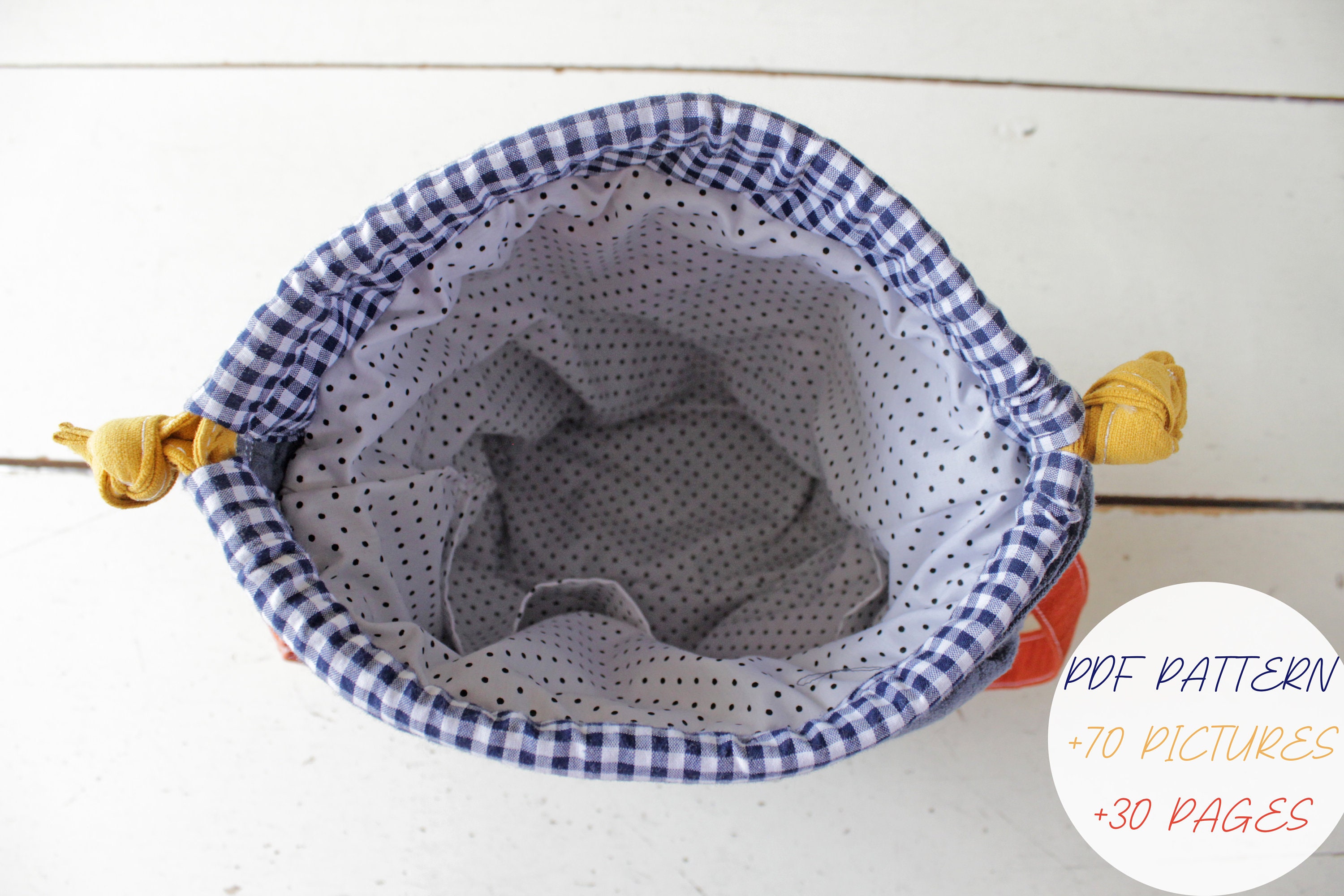 Patchwork Drawstring Bag, PDF Digital Manual, Sewing Directions, DIY ...