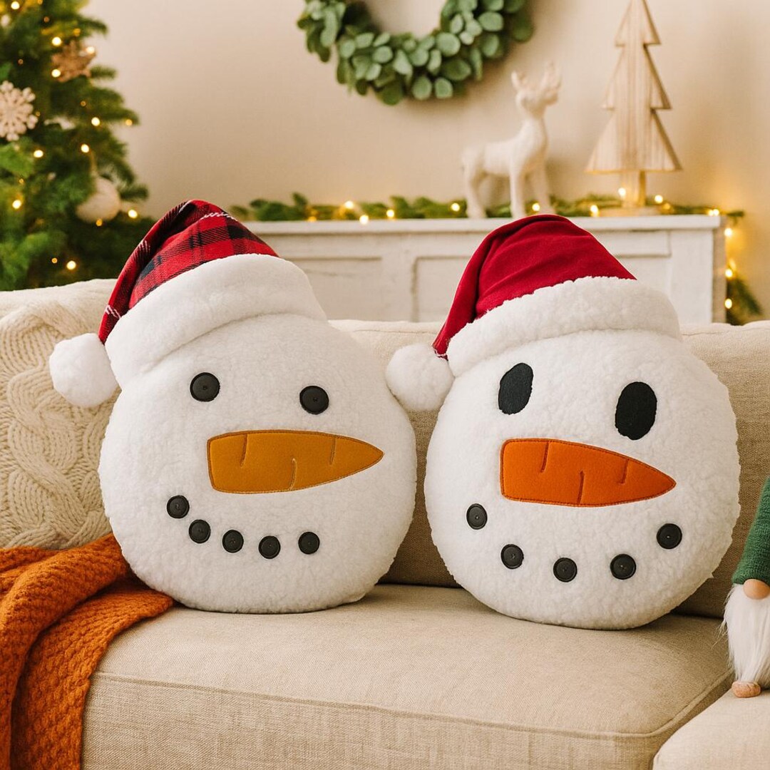 Snowman Pillow Sewing Pattern: Easy DIY Christmas Decor (PDF Pattern ...