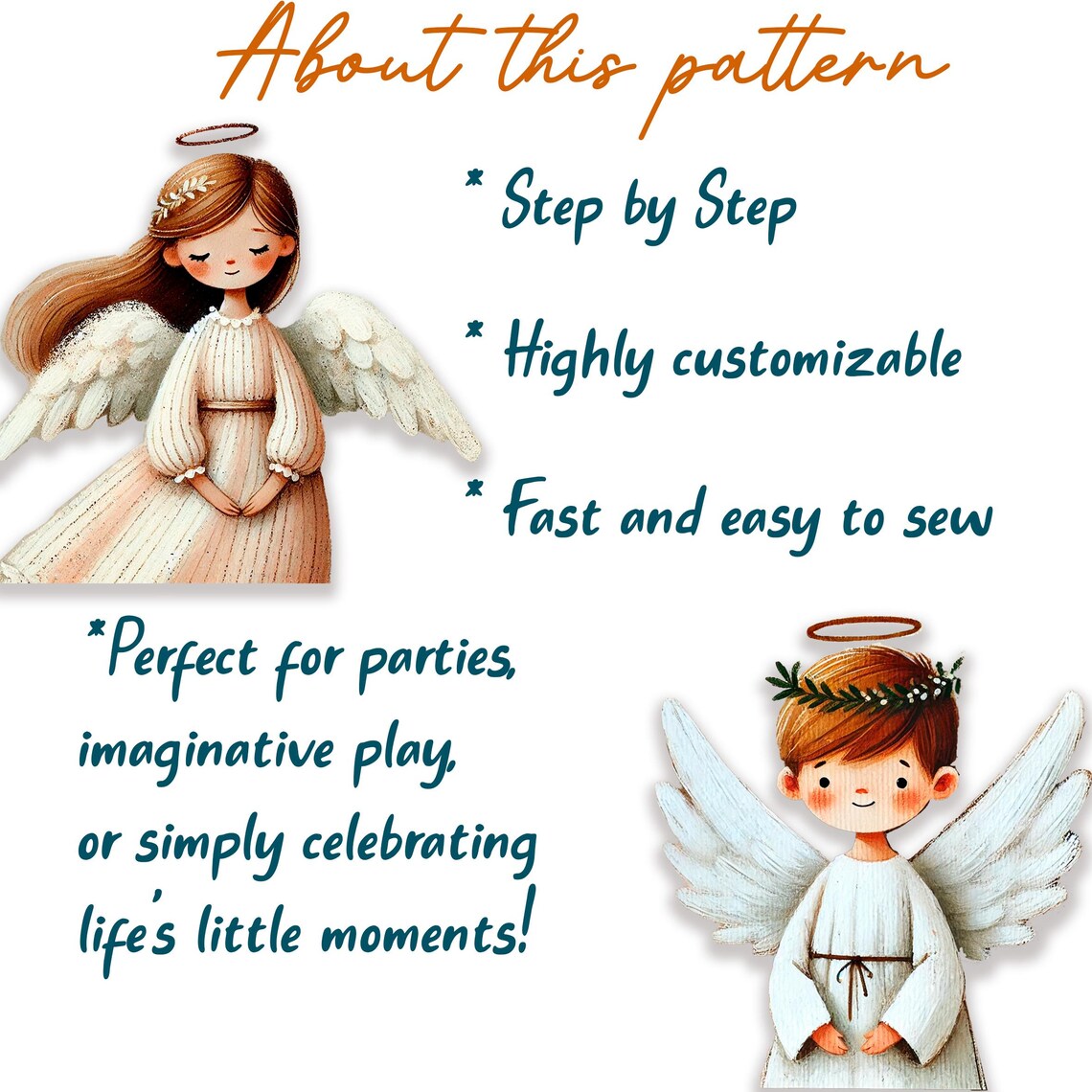 Fabric Angel Wings Sewing Pattern: DIY Costume, 2 Sizes (PDF) - Etsy