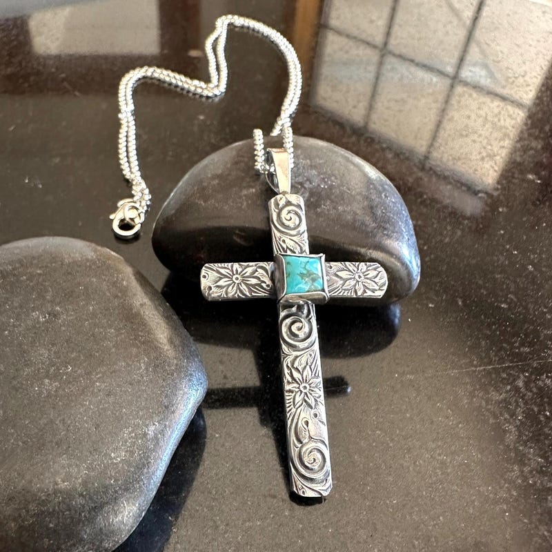 Turquoise Cross - Etsy
