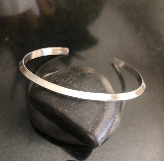 Sterling Silver Triangle Cuff Bracelet Adjustable Cuff Thick - Etsy