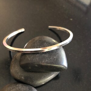 Sterling Silver Square Wire Cuff Bracelet, Adjustable Cuff, Thick Cuff ...