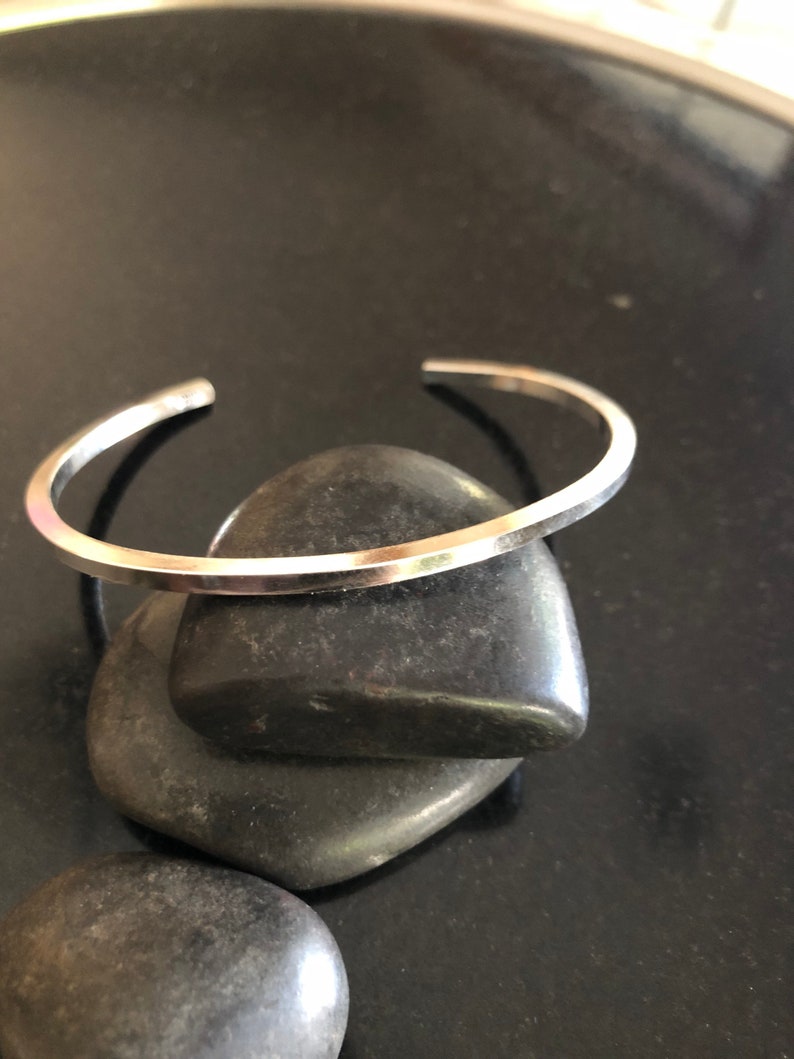 Sterling Silver Square Wire Cuff Bracelet Adjustable Cuff - Etsy