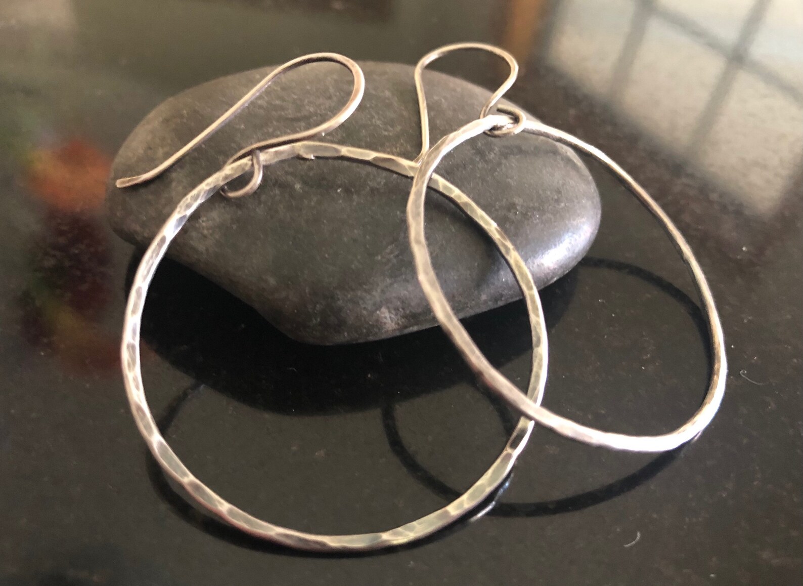 Sterling Silver Hoop Earrings Circle Earrings Simple Hoop - Etsy