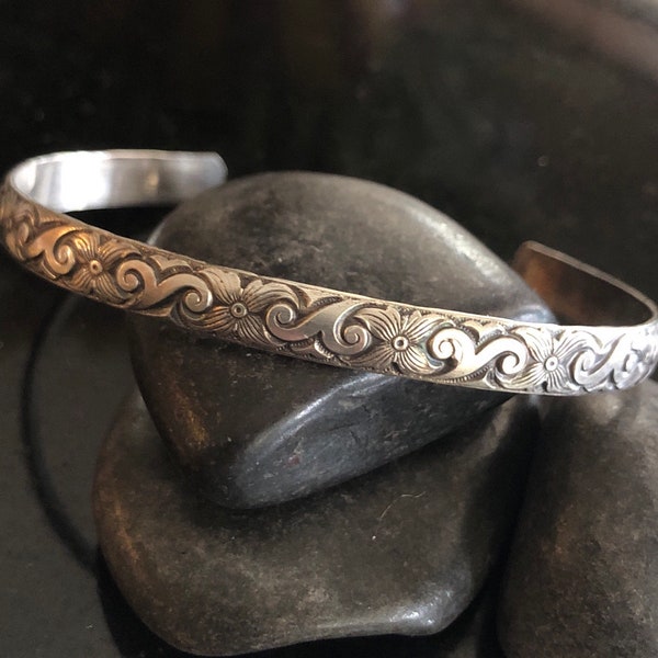 Floral Cuff Bracelet - Etsy