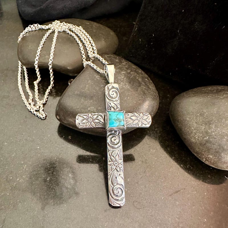 Turquoise Cross - Etsy