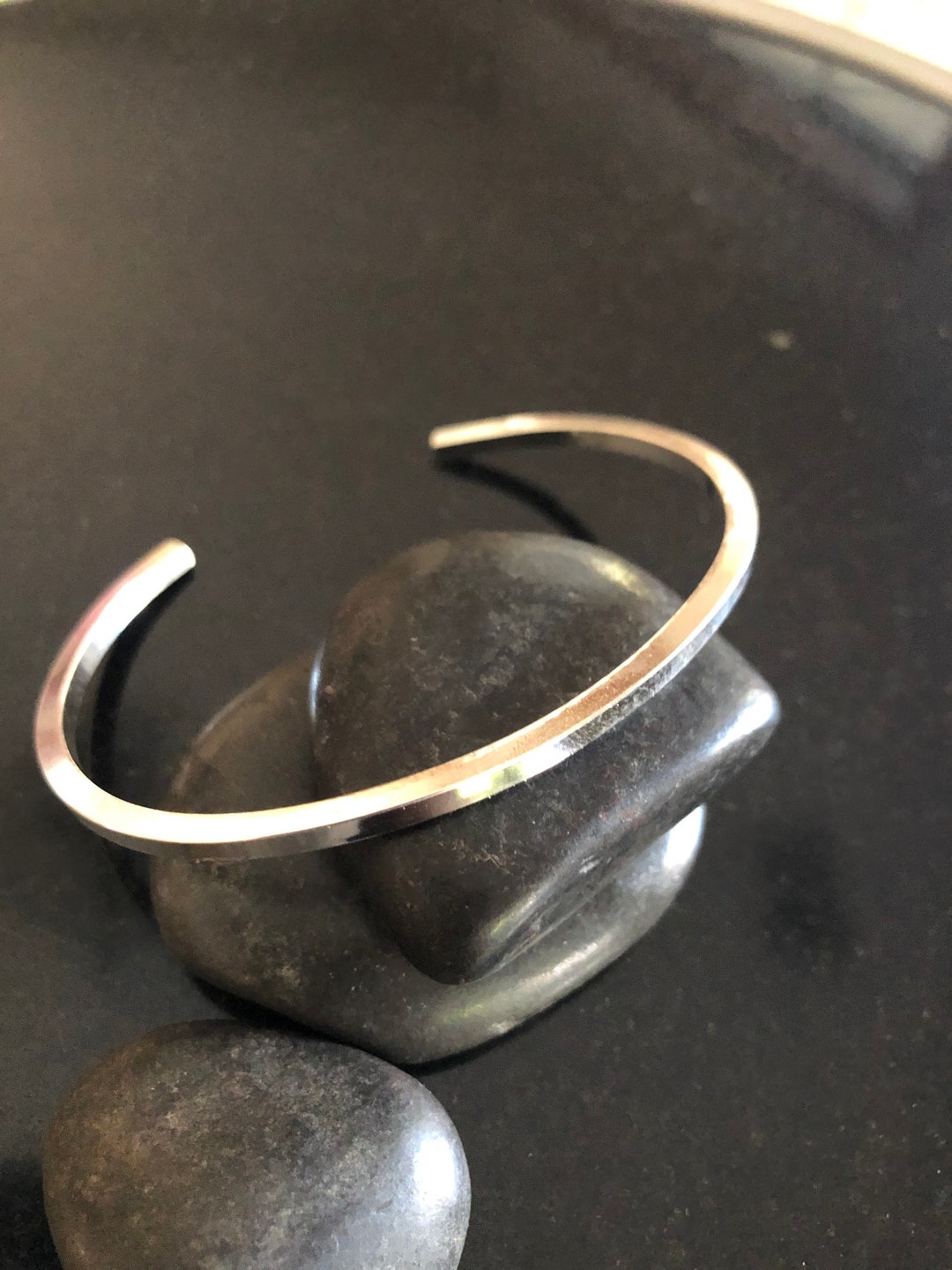 Sterling Silver Square Wire Cuff Bracelet, Adjustable Cuff, Thick Cuff ...