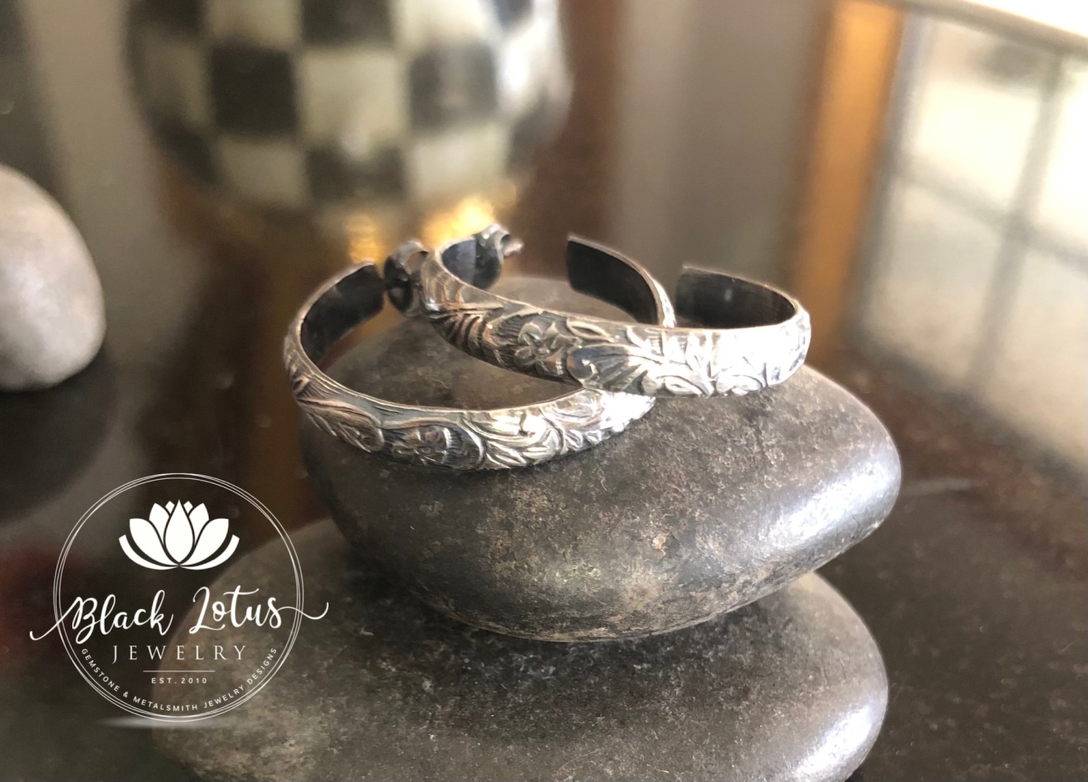 Sterling Silver Floral Post Hoop Earrings Hawaiian Style Hoop - Etsy