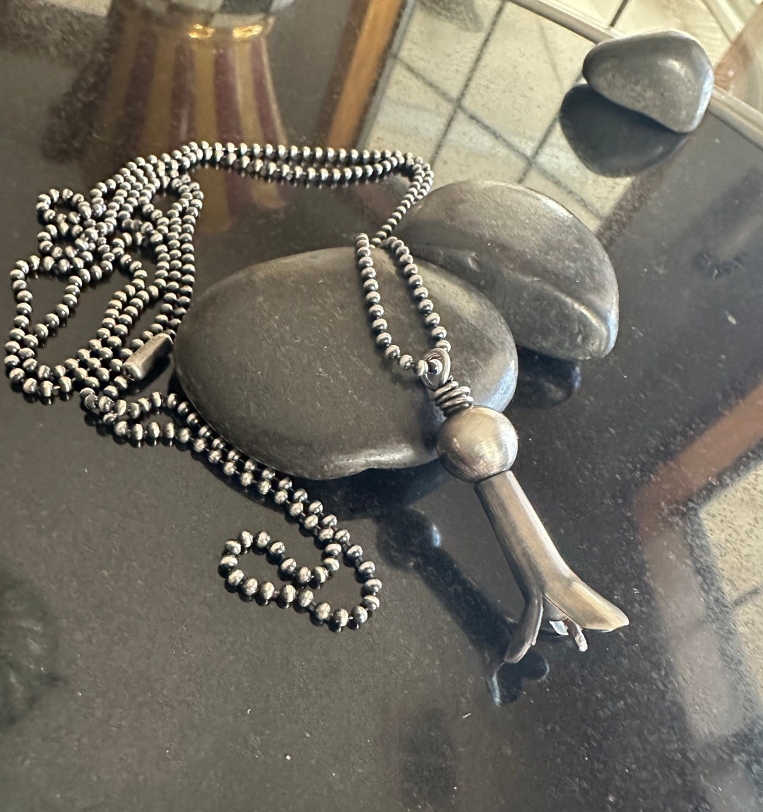 Squash Blossom Necklace, Sterling Silver Boho Necklace, 1 Large Blossom ...