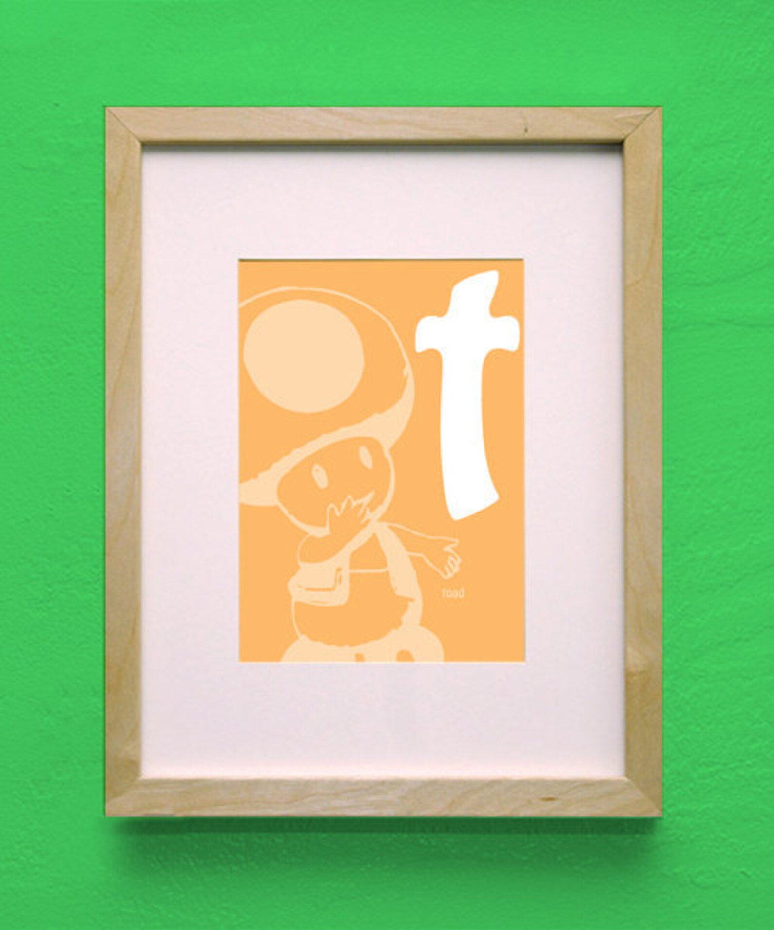 Letter T toad Mario Brothers ABC Alphabet Letters - Etsy