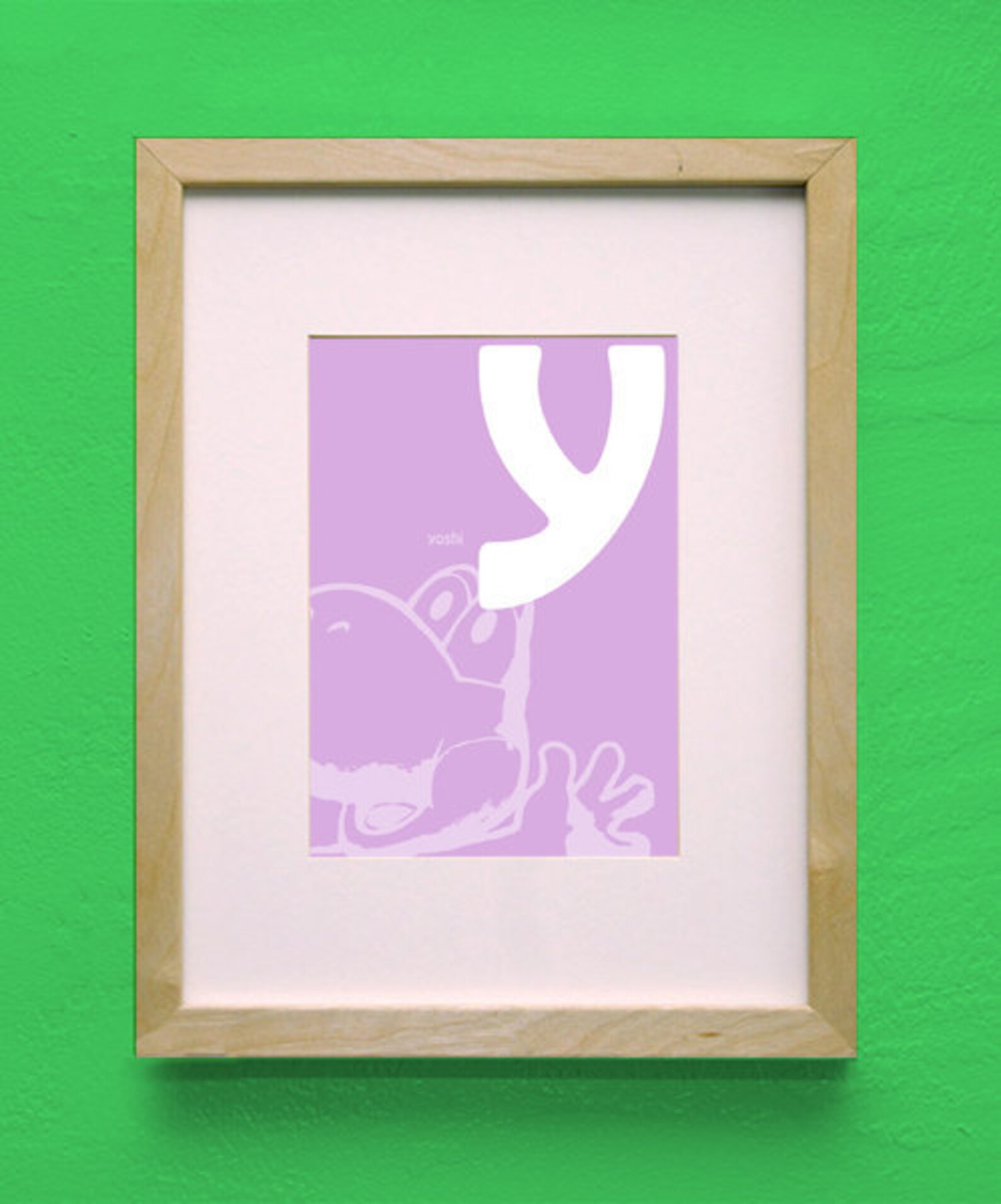 Letter Y yoshi Mario Brothers ABC Alphabet Letters - Etsy