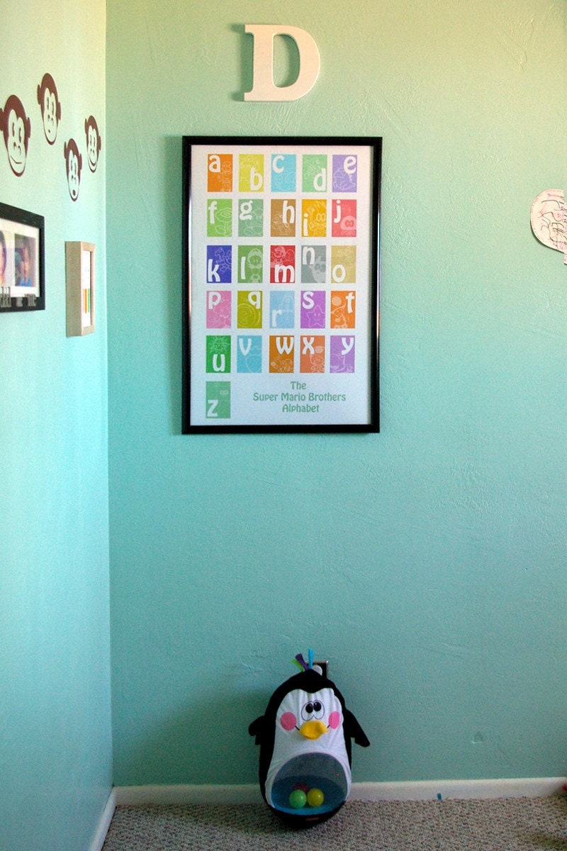 Super Mario Brother's Nintendo ABC Alphabet Room Decor - Etsy