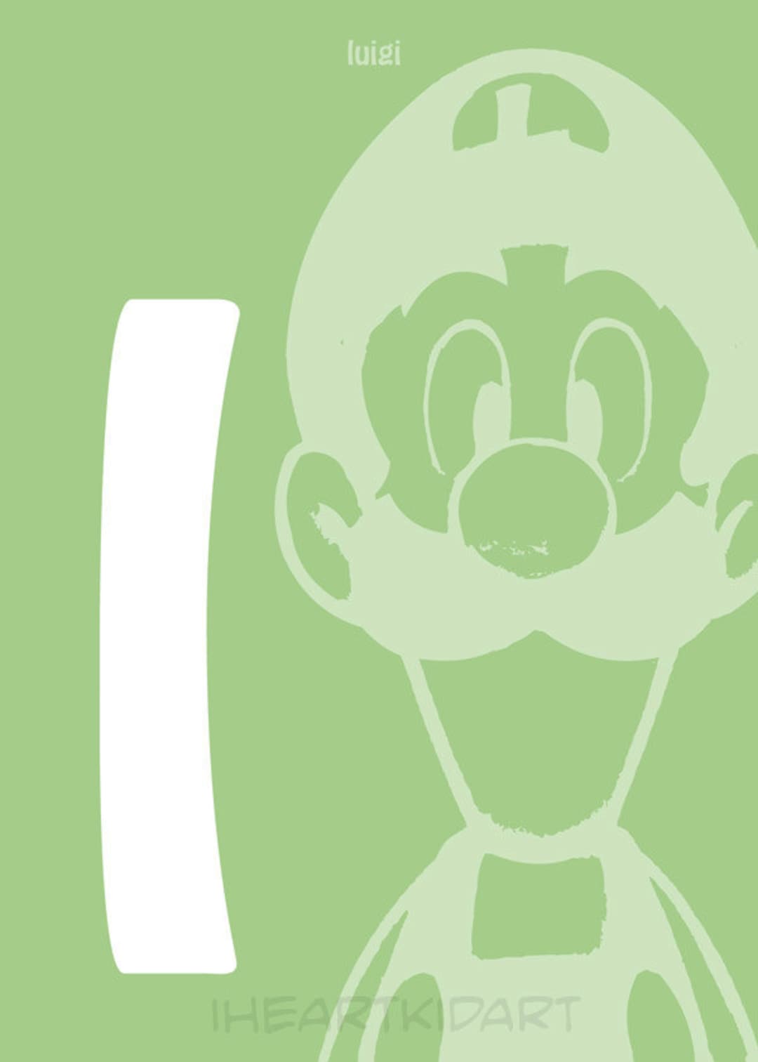 Letter L (luigi) Mario Brothers ABC Alphabet Letters - Etsy