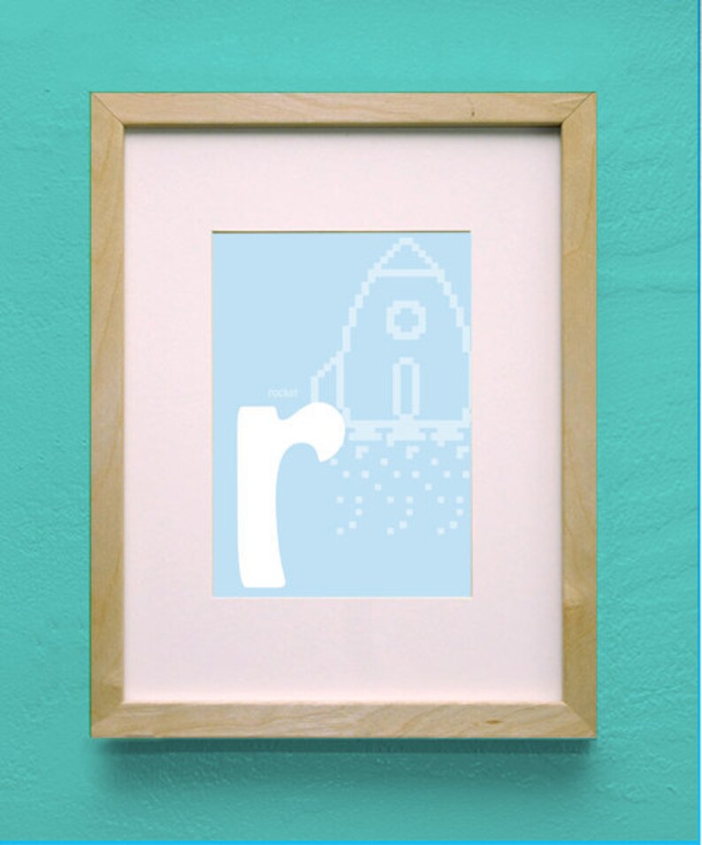 Letter R (rocket) Mario Brothers ABC Alphabet Letters - Etsy