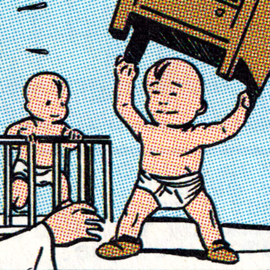 Super Hero Baby Comic Personalized Page Kid Art Print - Etsy