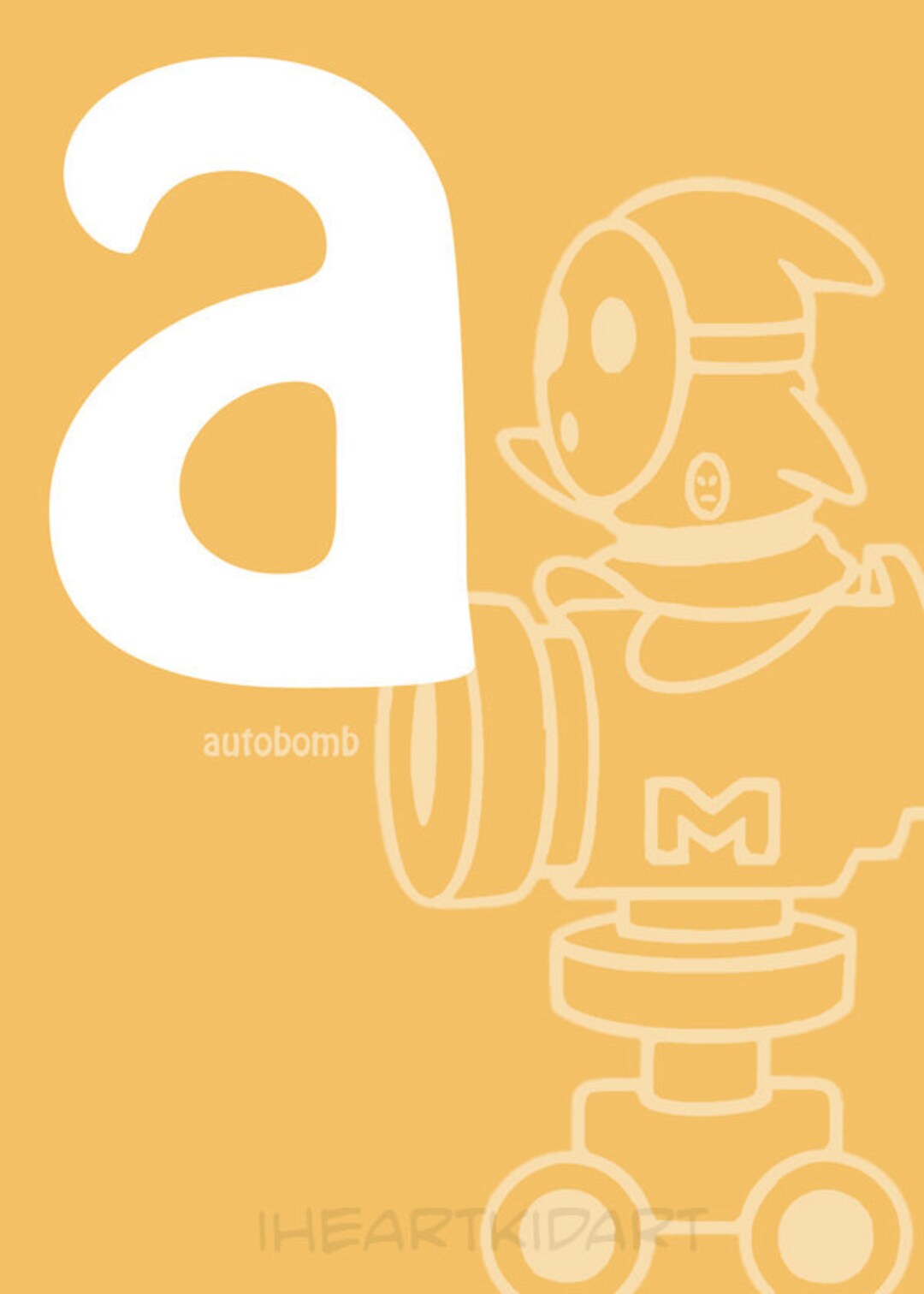 Letter A (autobomb) Mario Brothers ABC Alphabet Letters - Etsy
