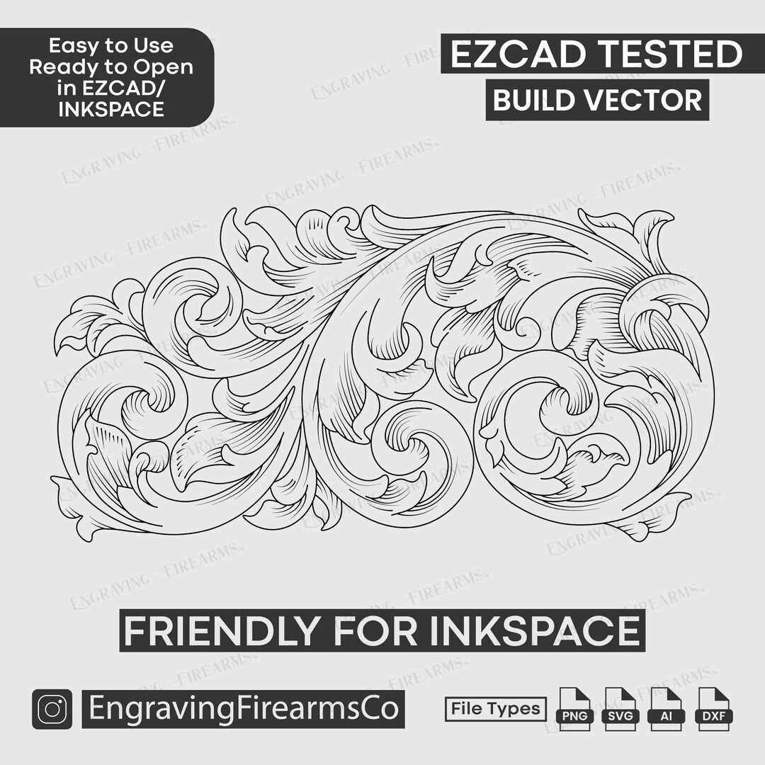 Scroll Engraving Design – Vector File for Ezcad & inkscape - Etsy