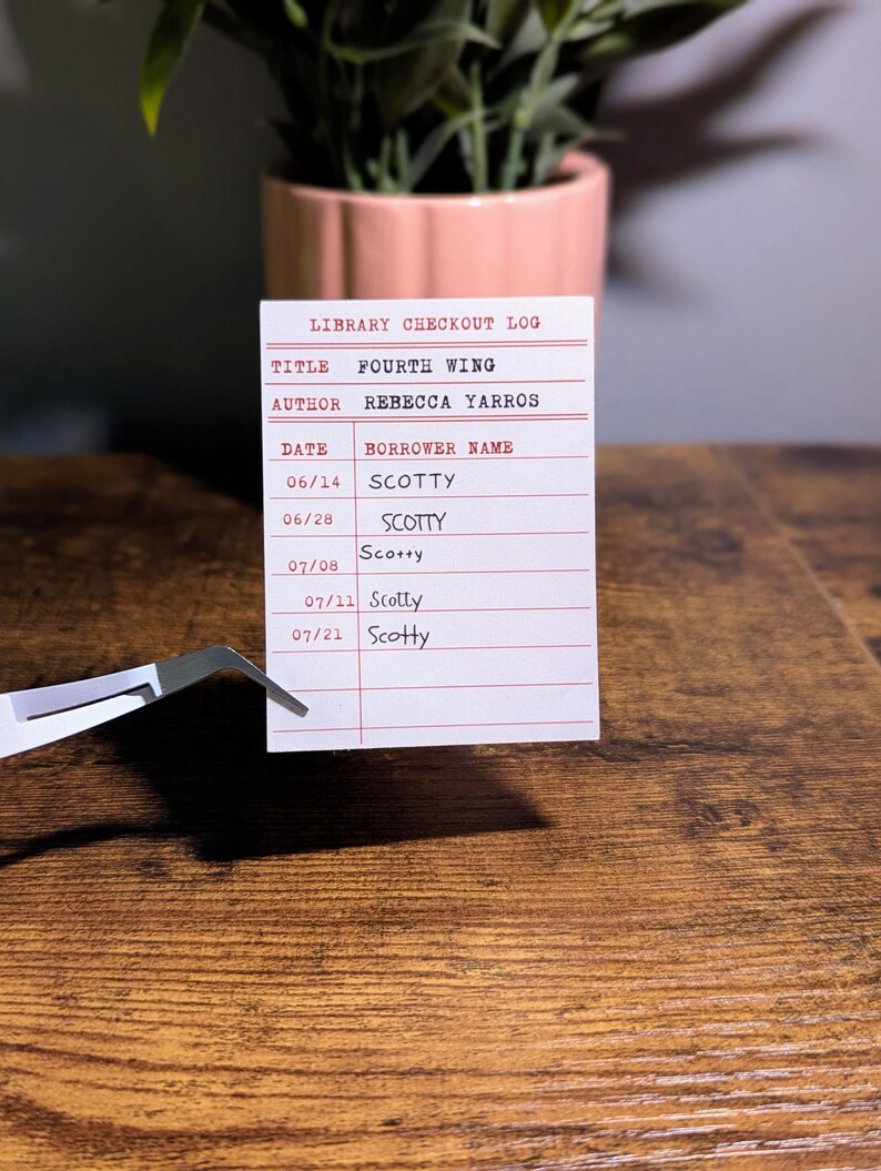 Personalized Library Card Vinyl Sticker: Custom Bookish Decal/sticker ...