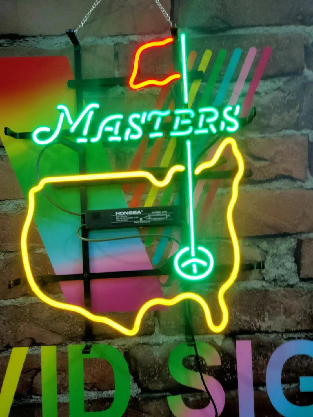 Masters Tournament Golf Neon Sign: Real Glass Bar Decor,24"x20" - Etsy