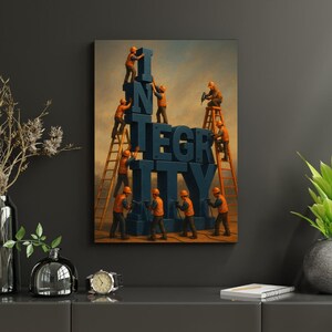 Printable Integrity Wall Art | Digital Print Office Wall Decor - Etsy