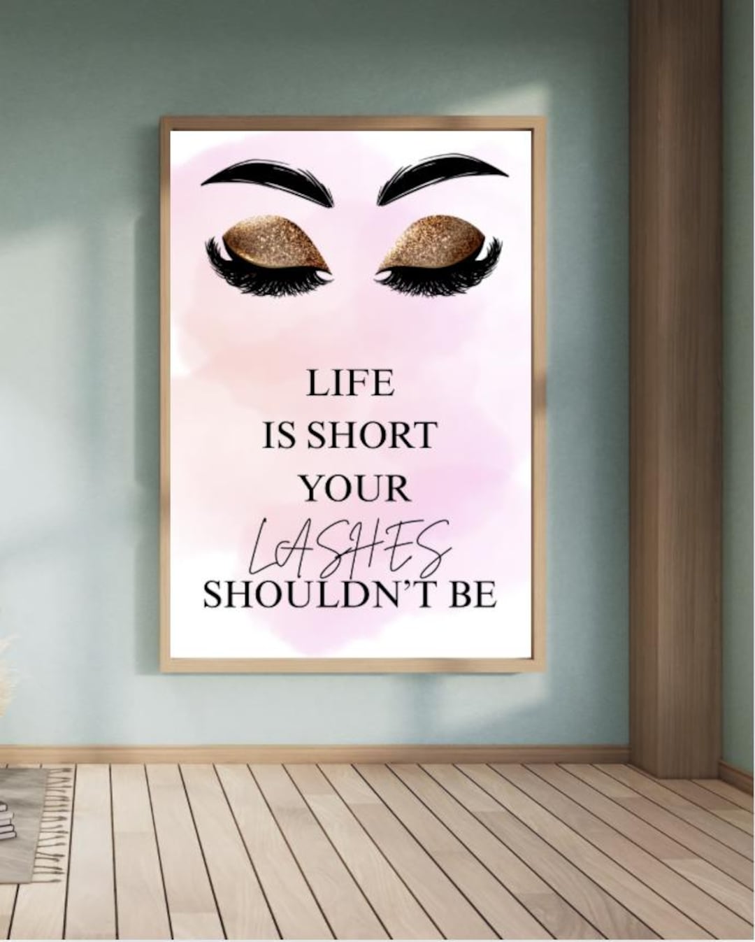 Eyelash Poster Lash Art Print Eyelash Wall Decor Lash Extension Poster ...