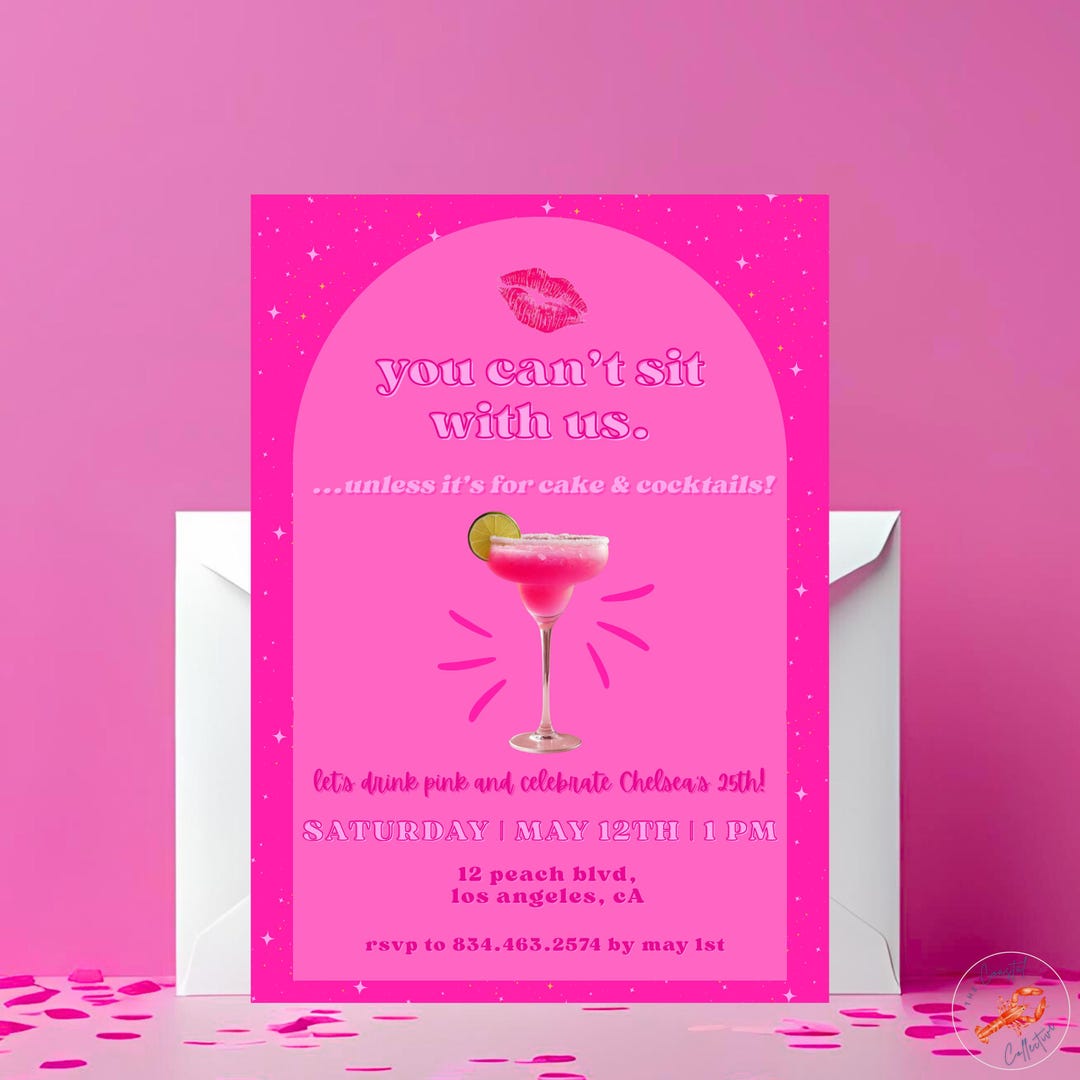 Mean Girls Birthday Invitation | Pink Party Invite (digital Download ...