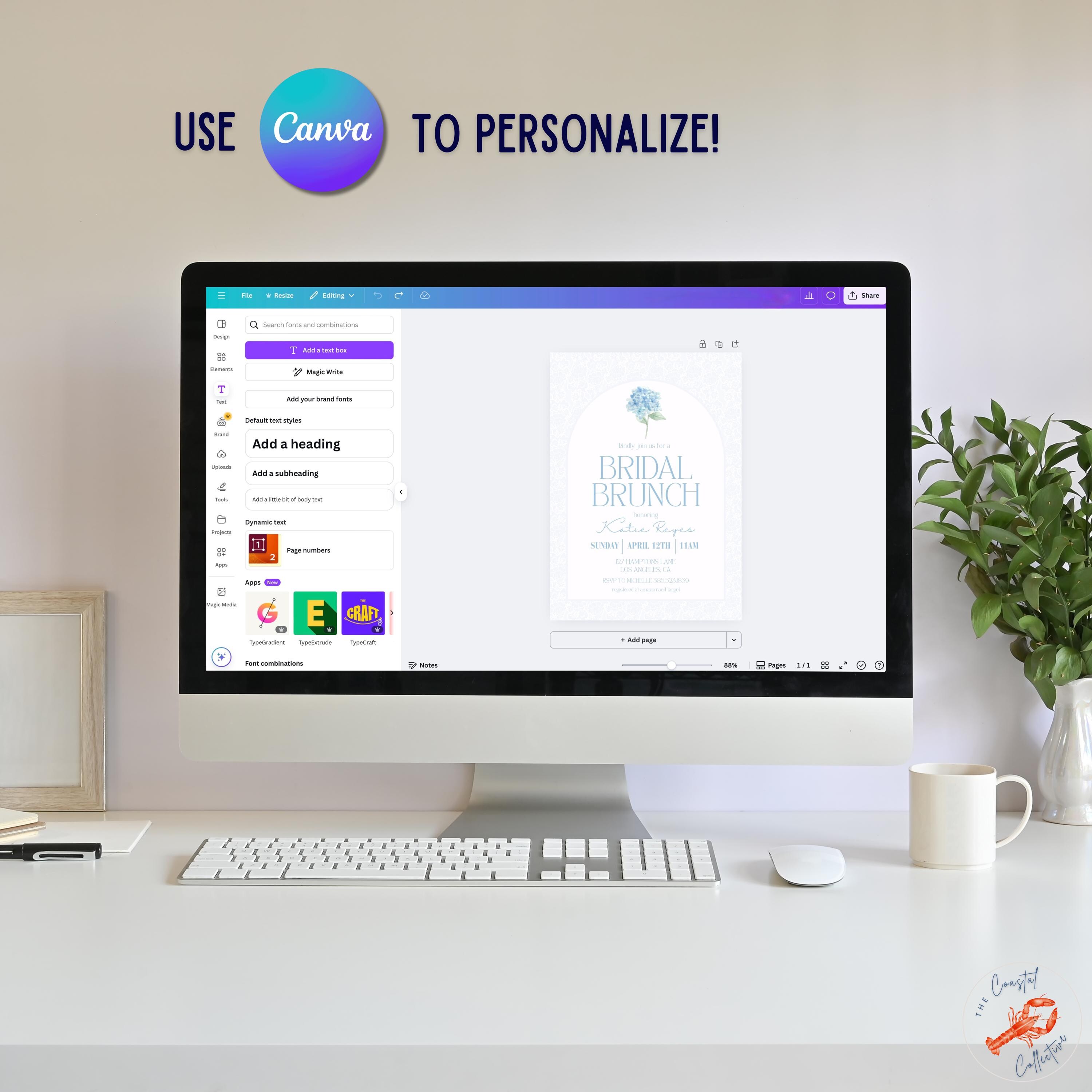 Jellycat Cake Birthday Invitation Template | Pink Cake Birthday Invite ...