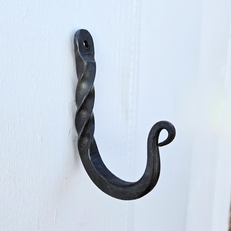 Wrought Iron Twisted Hook - Etsy
