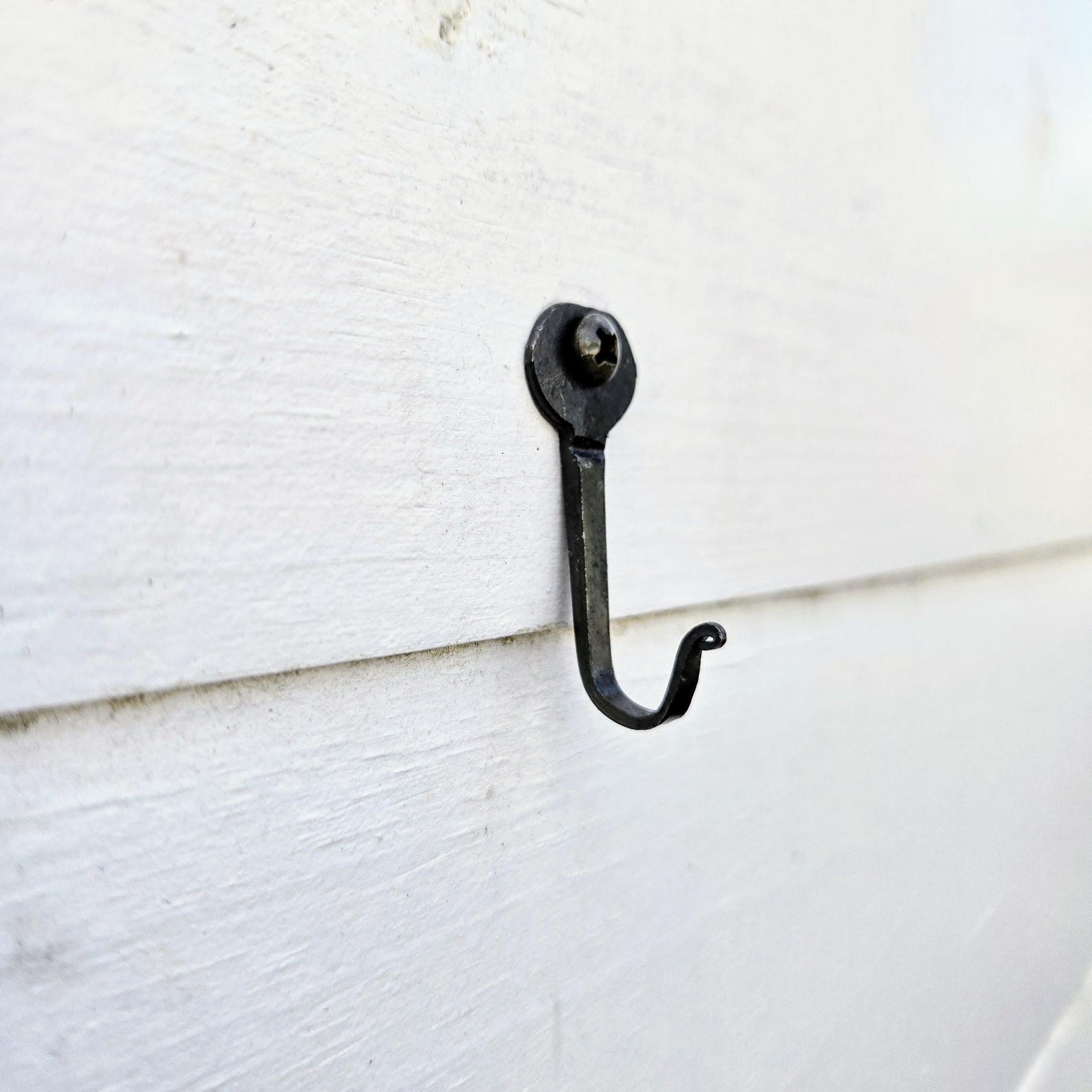 1.5" Small Hand-forged Horseshoe Nail Hook – Rustic Blacksmith Wall ...