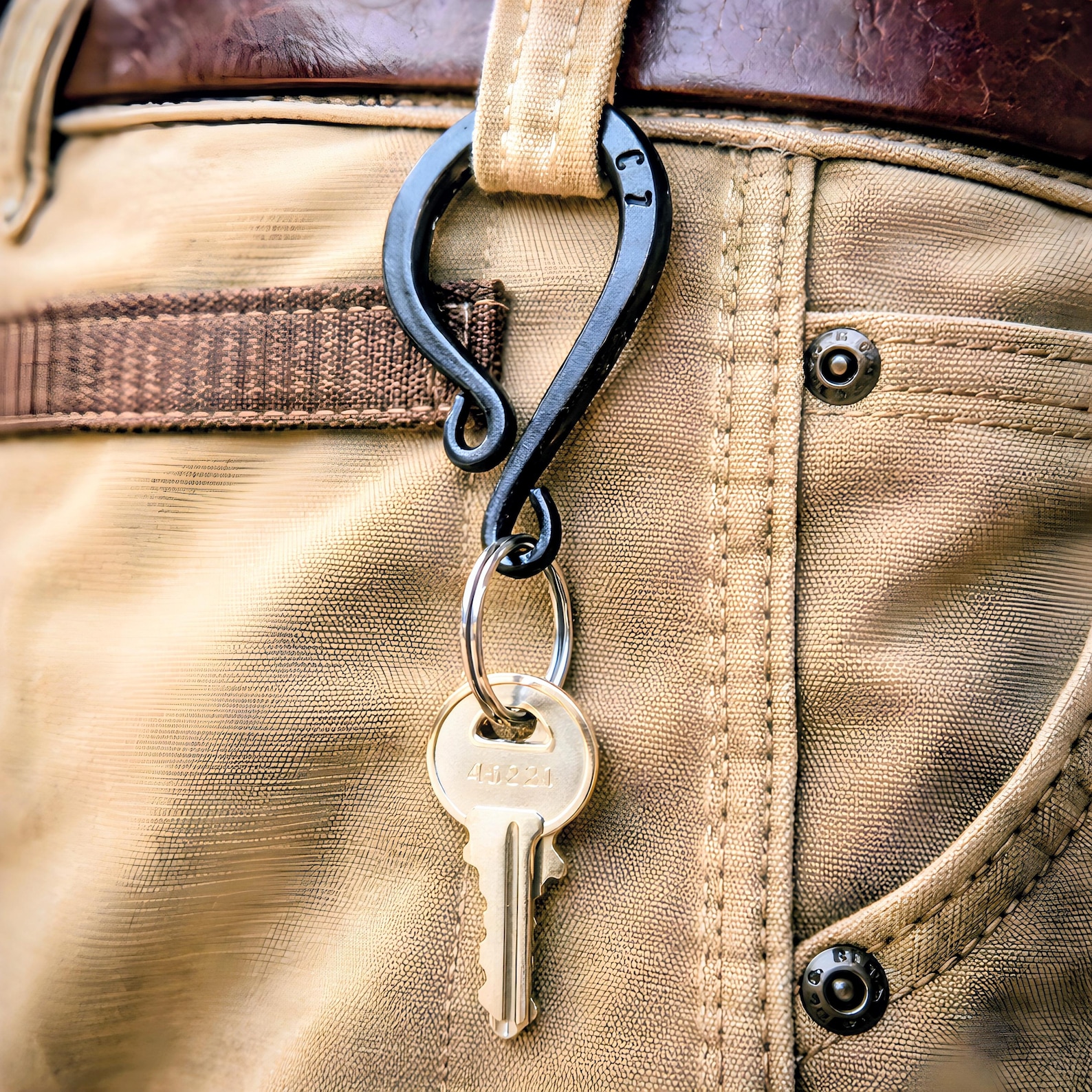 Hand Forged Steel Belt Loop Keychain: Personalized Key Hook - Etsy