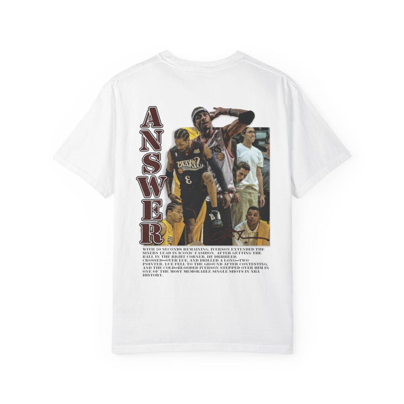 Allen Iverson Heavyweight Tee | Vintage Sports Apparel | Unisex Graphic ...