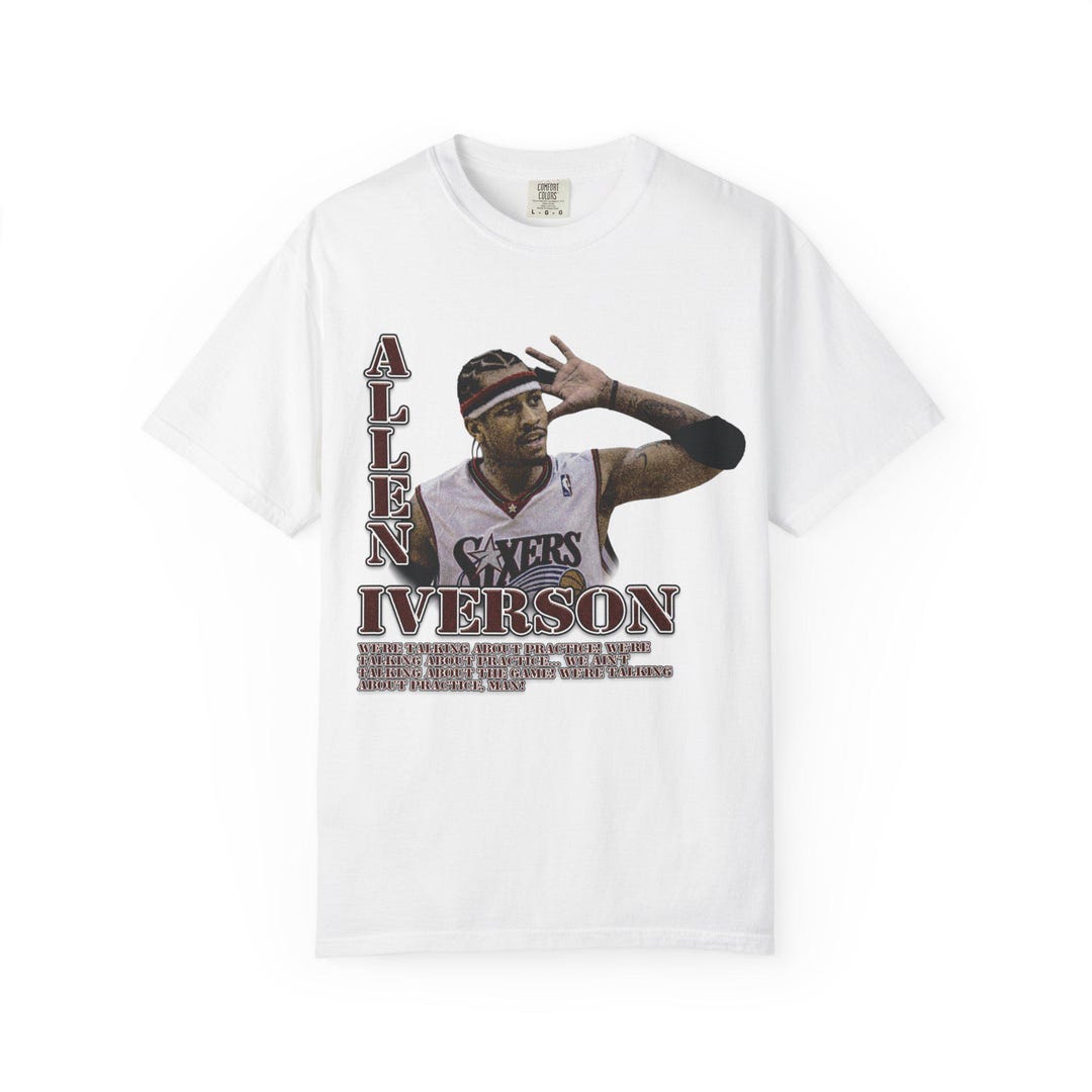 Allen Iverson Heavyweight Tee | Vintage Sports Apparel | Unisex Graphic ...