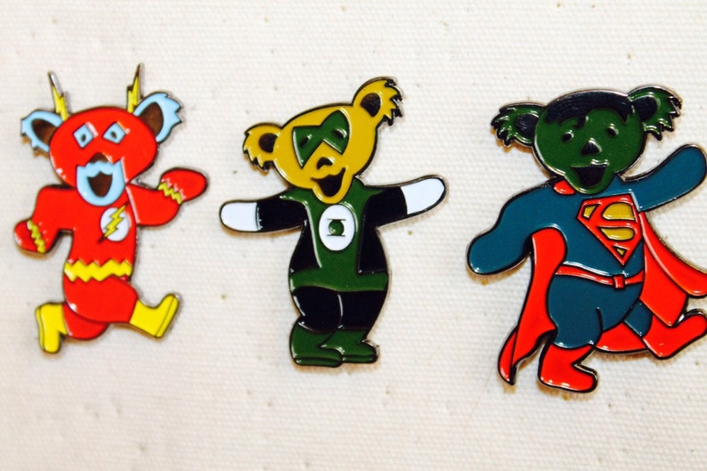 Dancing DC Bears Hat Pins Set Batman Superman Wonder Woman - Etsy