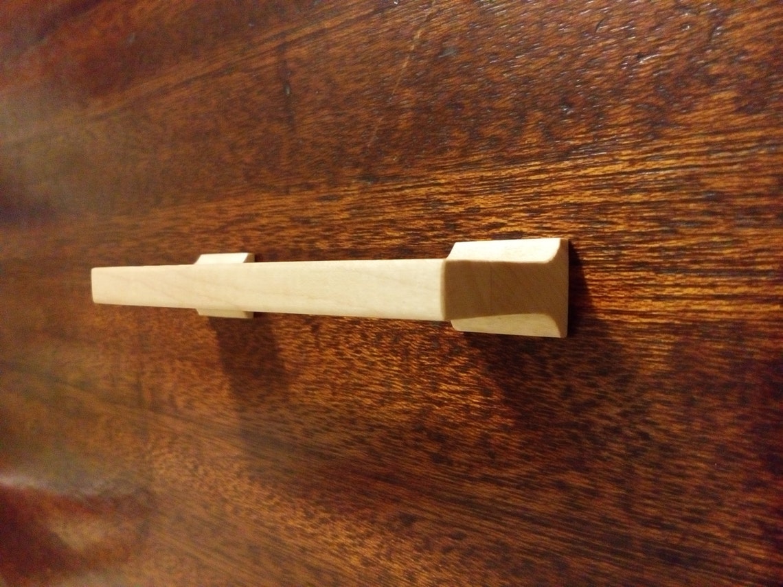 Maple Wood Cabinet Pull With Coved Posts - Etsy