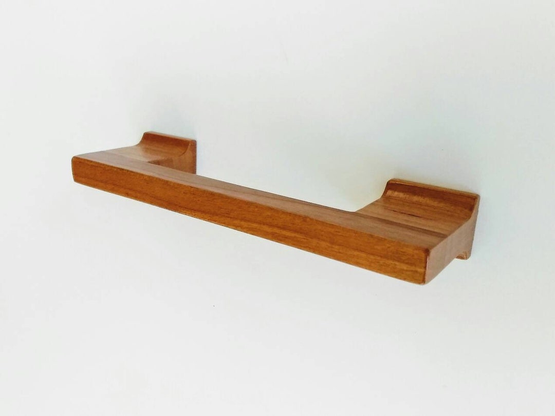 Slimline Flared Cherry Wood Cabinet Pull - Etsy