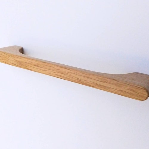 Contemporary Walnut Wood Cabinet Pull - Etsy