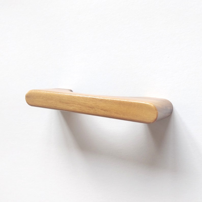 Small Designer Teak Wood Cabinet Pull - Etsy