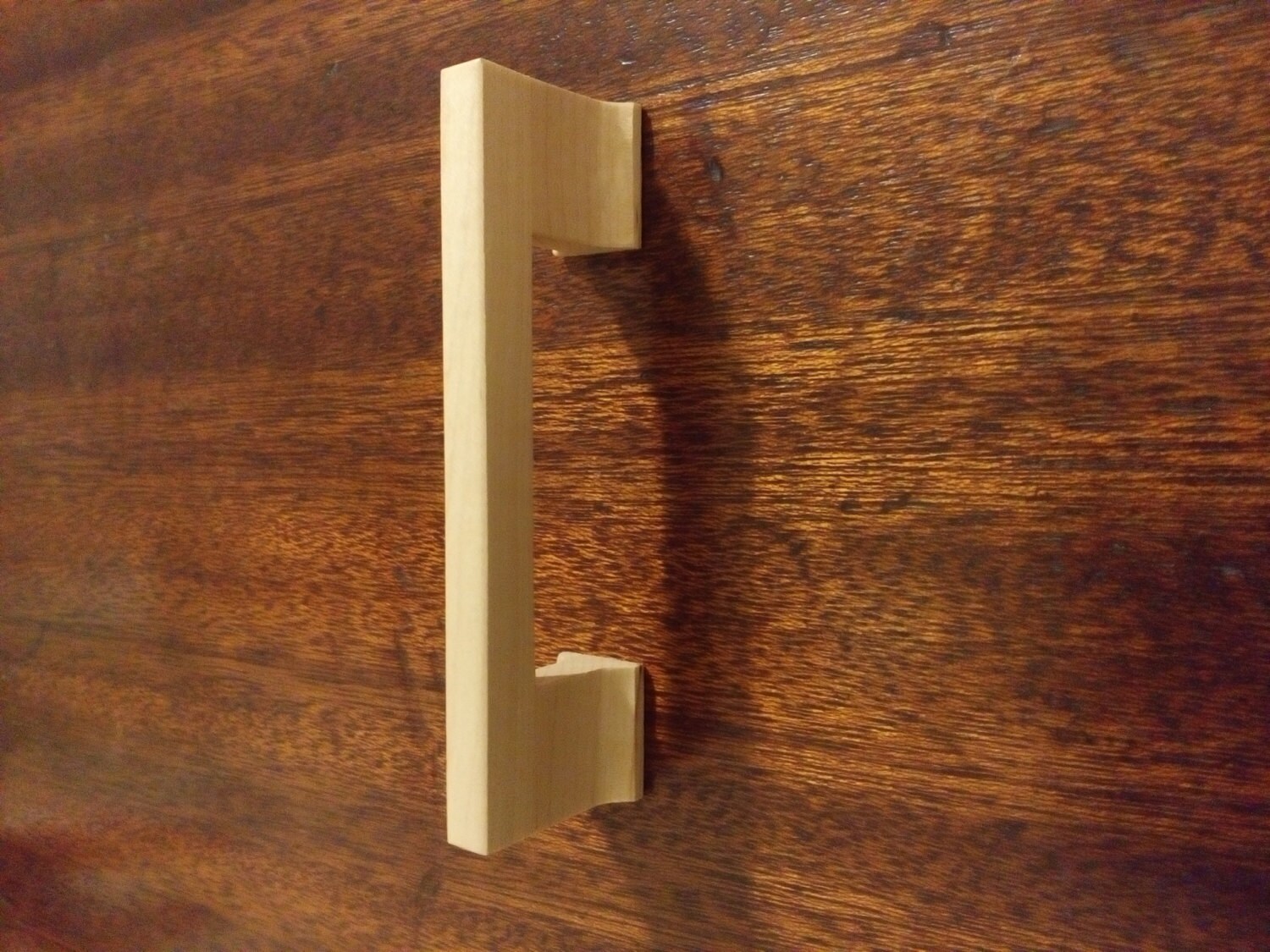 Maple Wood Cabinet Pull With Coved Posts - Etsy