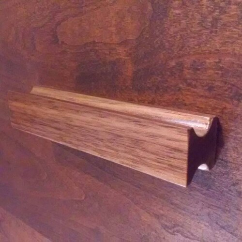 Designer Walnut Wood Cabinet Pull - Etsy