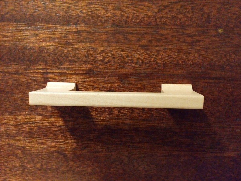 Maple Wood Cabinet Pull With Coved Posts - Etsy
