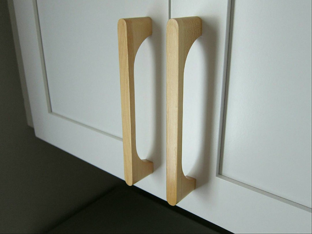 Designer Maple Wood Cabinet Pull - Etsy