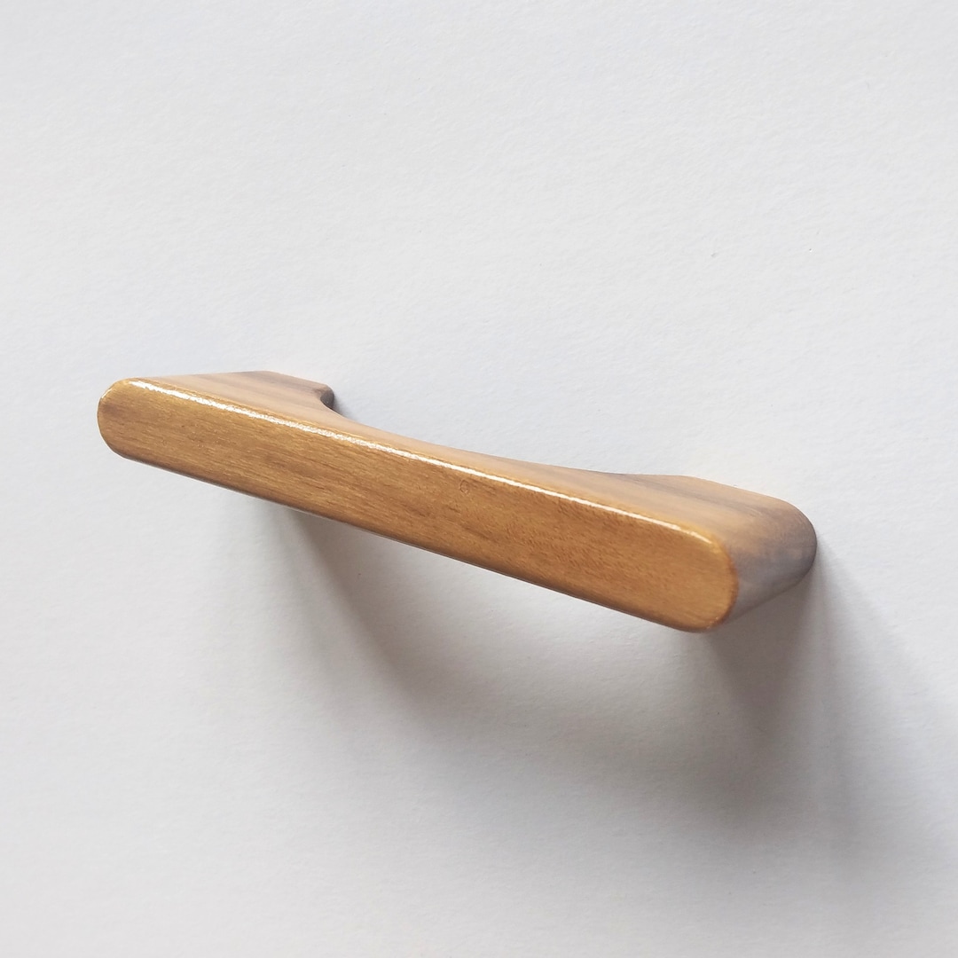 Small Designer Teak Wood Cabinet Pull - Etsy