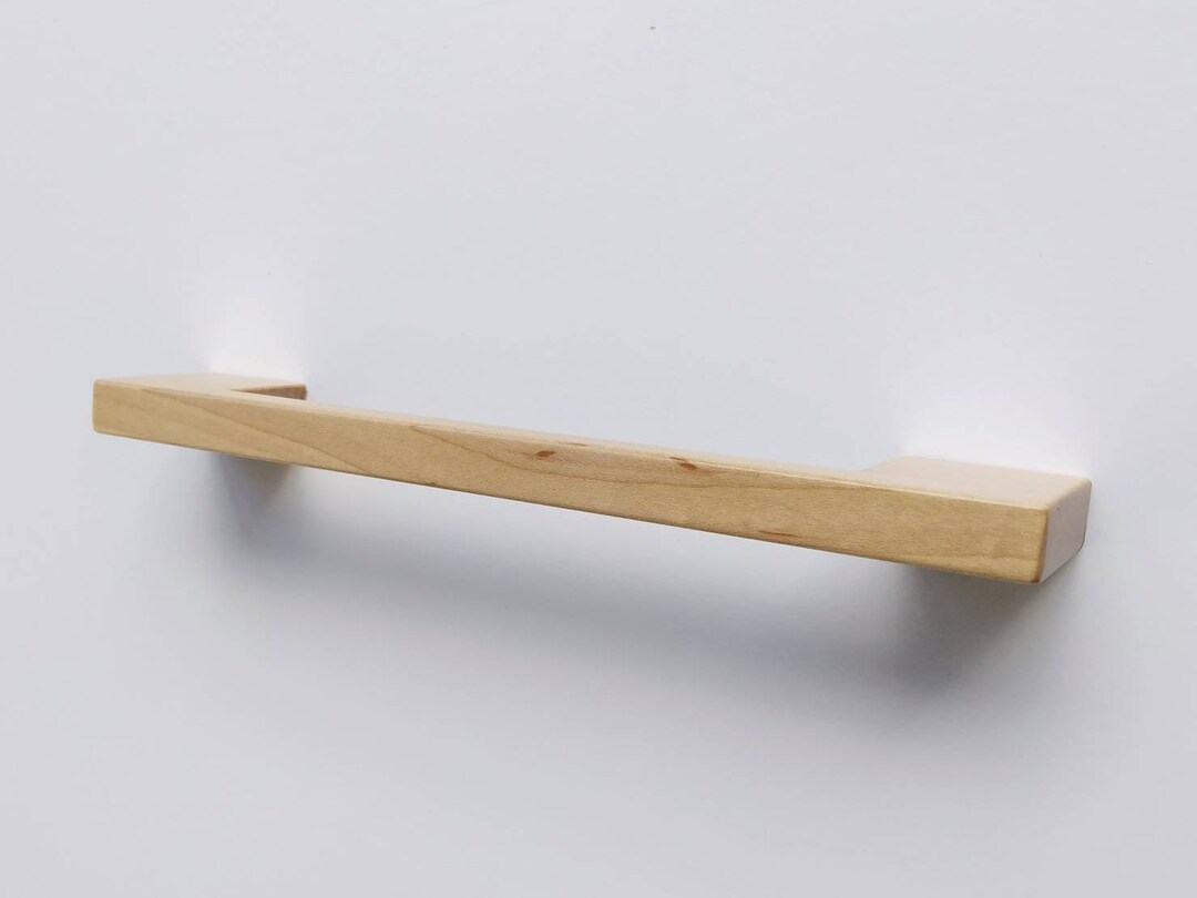 Contemporary Maple Wood Cabinet Pull - Etsy