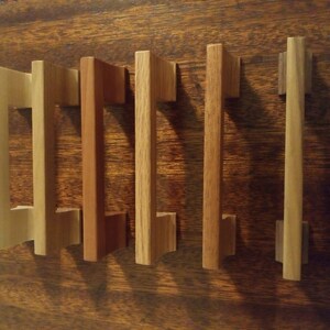 Maple Wood Cabinet Pull With Coved Posts - Etsy
